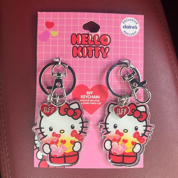 Hello Kitty | Accessories | Hello Kitty Bff Key Chains Red Pink Hearts ...